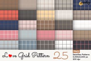 Love Grid Patterns Set Graphic By Aeedzyarts Creative Fabrica