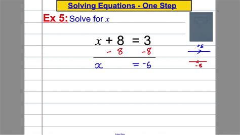 one step single variable linear equations