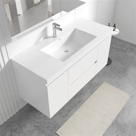 Tona Angela 48 Inch Fully Assembled Single Floating Bathroom Vanity