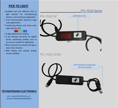 Technofriends Electronics Pick To Light Sensor For Assembly Station Industrial Automation