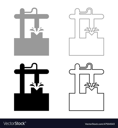Cnc 3d Milling Machine Technology Automated Vector Image