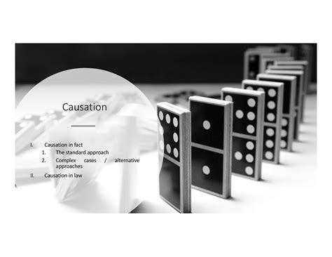 Causation Slides Causation I Causation In Fact 1 The Standard