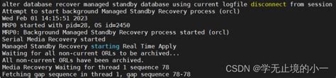 oracle dg备库出现gap解决 oracle adg gap csdn博客