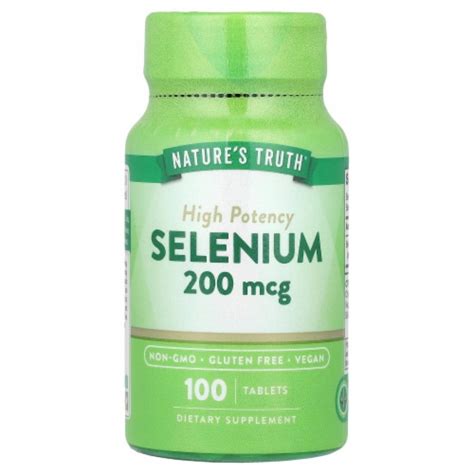 Natures Truth Selenium High Potency 200 Mcg 100 Tablets 100 Count Qfc