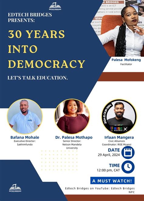 Bafana Mohale On Linkedin Letstalkeducation Edtechbridges