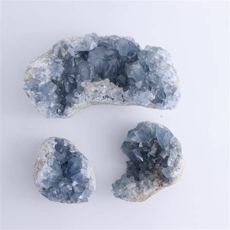 Celestite Set Of 3 Mi Esperanza Minerals