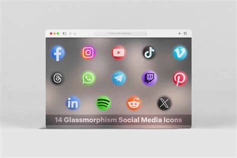 Glassmorphism Social Media Icons Ae Editor Nghiệp Dư