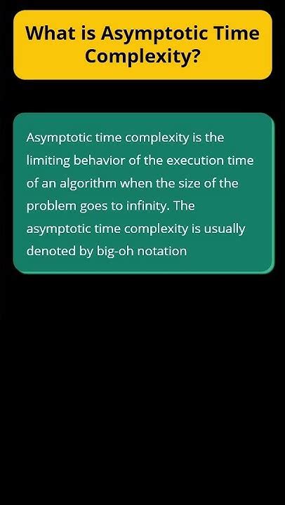 18 What Is Asymptotic Time Complexity Shorts Algorithm
