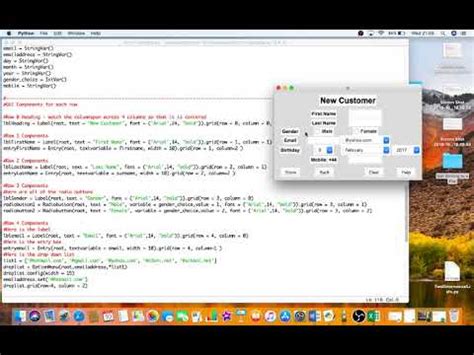 Creating GUI Using Tkinter In Python And Csv Files Add Customers YouTube