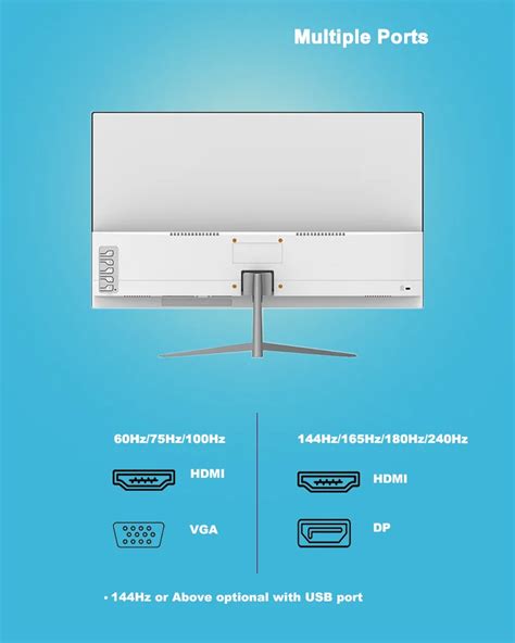 Inches Bezel Less Ips Va Computer Led Monitor In White Color Appearance With Fixed Bracket