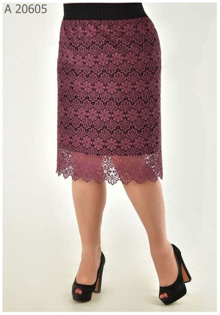 Женская юбка большого размера UF-Fashion MA- 20605 50 бордовый от ...