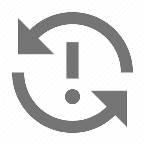 Alert Arrows Error Loop Refresh Reload Sync Warning Icon