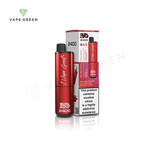 Cherry Edition Disposable Vape By Ivg 2400 Free Uk Delivery Vape Green