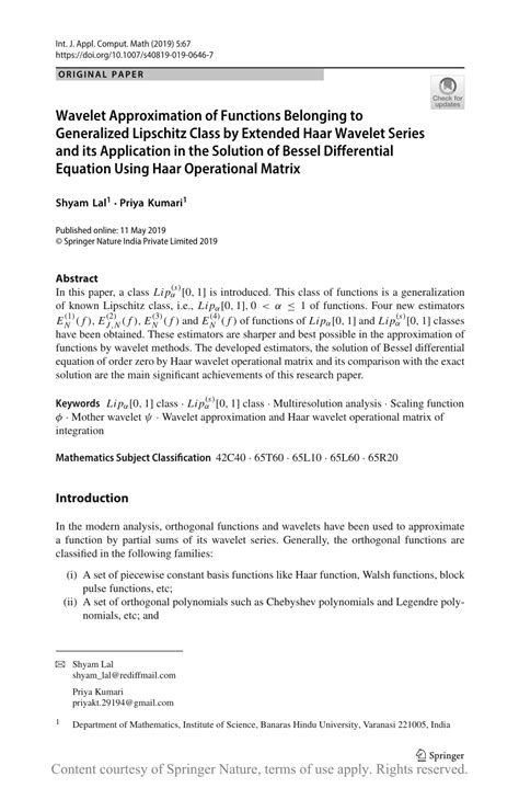 Wavelet Approximation Of Functions Belonging To Generalized Lipschitz Class By Extended Haar