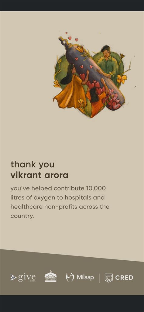 vikrant arora on linkedin thanks please provide oxygen to needy on