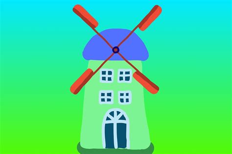Motion Of Spinning Windmill Building Graphic By Lazymonkeyjourney