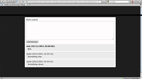Php Tutorial Private Message System Part 00 Youtube