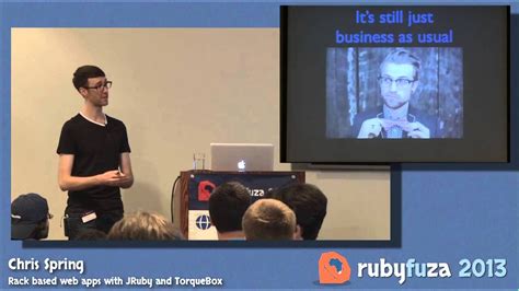 Rack Based Web Apps With Jruby And Torquebox Chris Spring Youtube