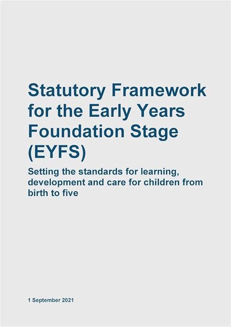 Eyfs Statutory Framework Early Years Foundation Stage Literacy Is A