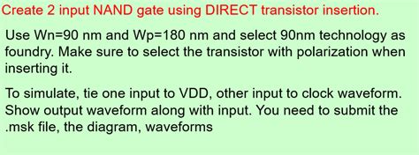 Solved Please Use Microwind