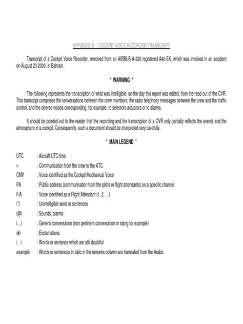 Appendix B 1 Pdf Flight Recorder Aviation