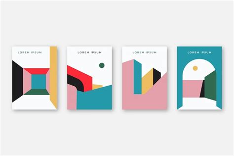 최소한의 아키텍처 커버 무료 벡터