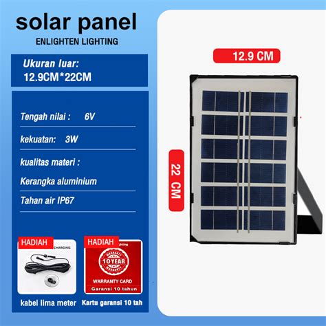 Jual Solar Panel 6V 25W Papan Solar Solar Cell Panel SuryaTahan Air IP67 Gifts Kabel Lima Meter