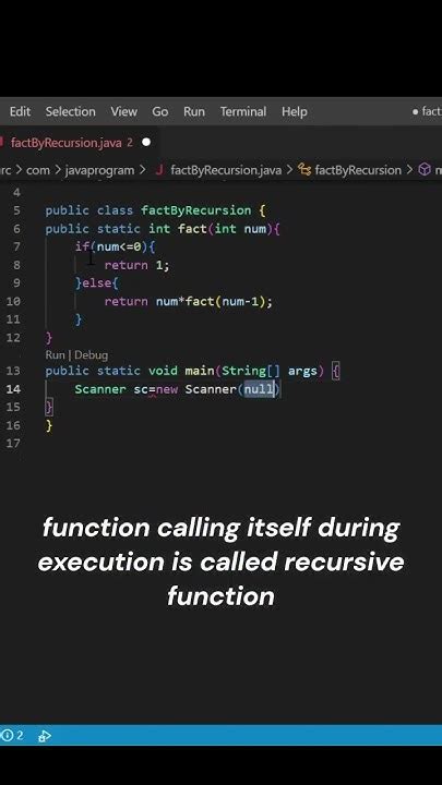 factorial recursion javaprograming shorts short shorts comedy