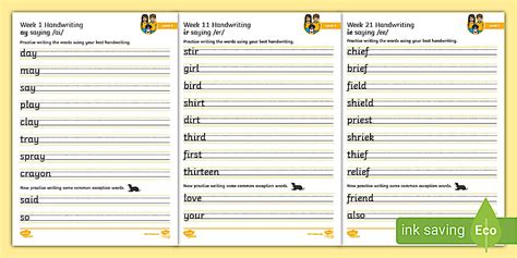 Twinkl Phonics Handwriting Practice Level 5 Ks1 Twinkl