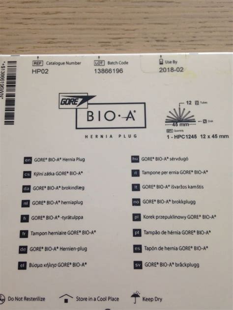 New Gore Hp02 Hernia Plug X Hp02 Disposables General For Sale