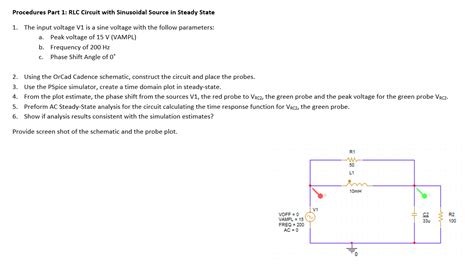 Solved Procedures Part 1 Rlc Circuit With Sinusoidal Source