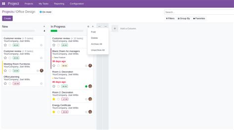 how to configure the advanced kanban view in odoo 15
