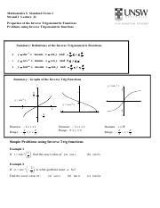 L Properties And Problems Of Inverse Trigonometric Functions Pdf Mathematics S Standard Term