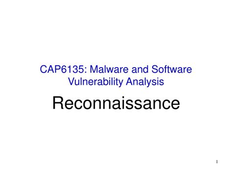 Ppt Cap6135 Malware And Software Vulnerability Analysis Powerpoint Presentation Id9270565