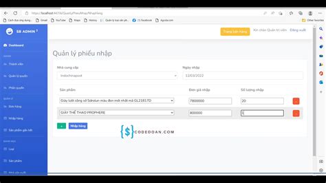 Website Quản Lý Cửa Hàng Bán Giày Dép Full Code Sql Sever Có Báo Cáo Sàn Giao Dịch Source