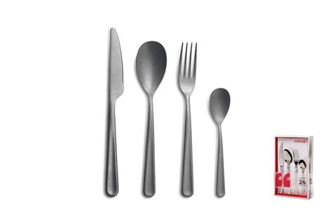 COMAS - SET POSATE 24 PZ - ACCIAIO INOX 18/10 - LONDON VINTAGE ...