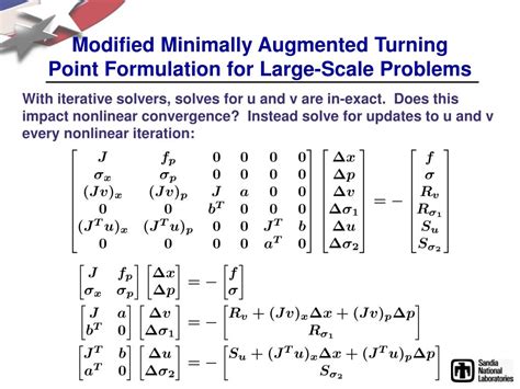 Ppt Solving Bordered Systems Of Linear Equations For Large Scale Continuation And Bifurcation