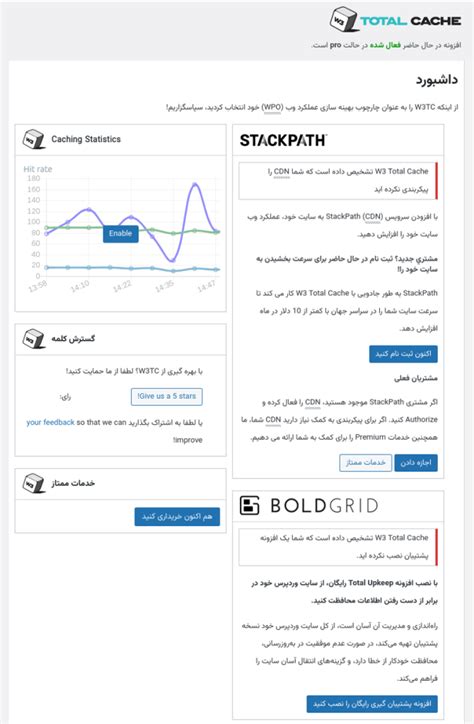 افزونه W3 توتال کش پرو W3 Total Cache Pro سمندون