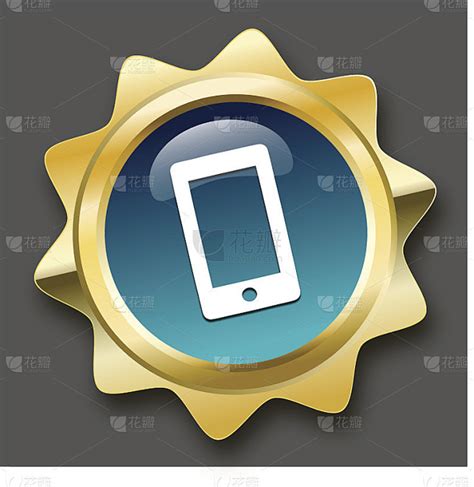 带有智能手机符号的图标