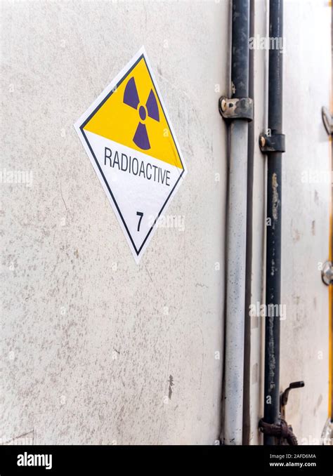 Radiation Warning Sign On The Hazardous Materials Transport Label Class