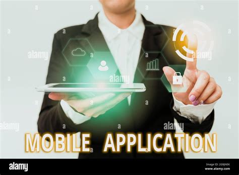 Writing Displaying Text Mobile Application Word Written On Application