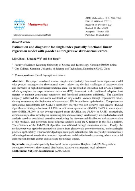 Pdf Estimation And Diagnostic For Single Index Partially Functional
