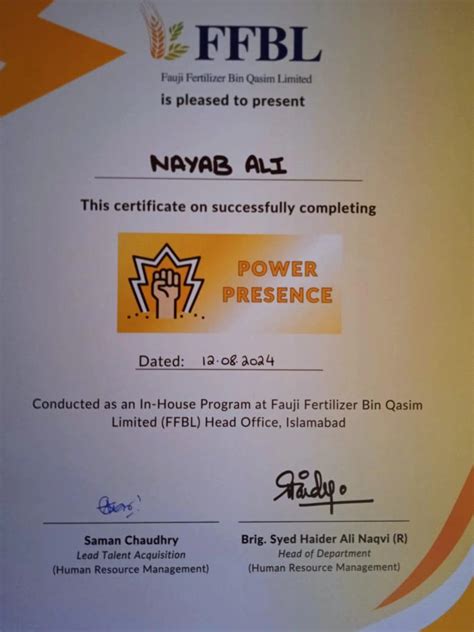 Syeda Nayab Ali On Linkedin Powerpresence Ffbl Skilldevelopment