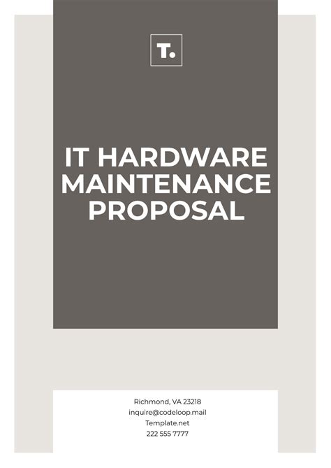 Free Maintenance Proposal Templates Editable And Printable
