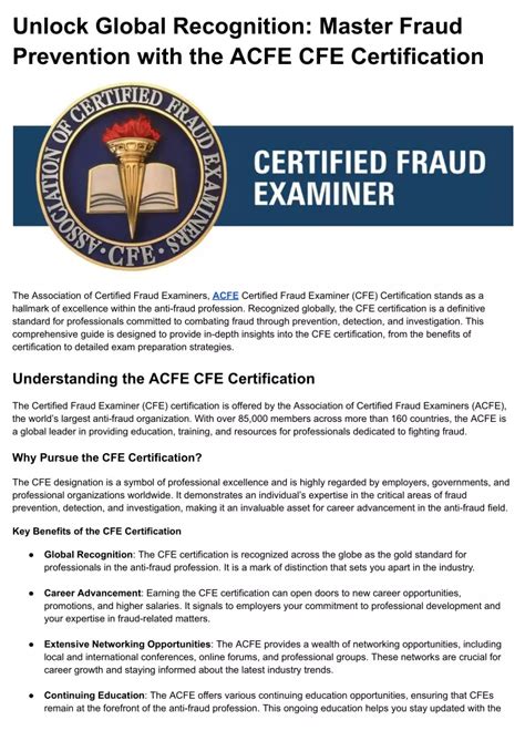 PPT Unlock Global Recognition Master Fraud Prevention With The ACFE CFE Certification