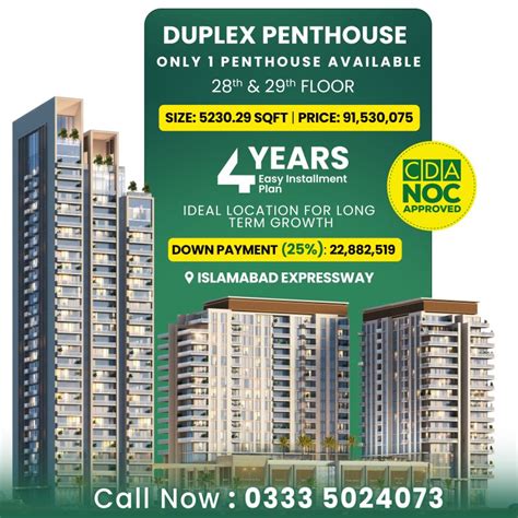 Nabeel Ejaz On Linkedin Duplex Penthouse For Sale In Islamabad Limited Time Offer Only 1 Unit…
