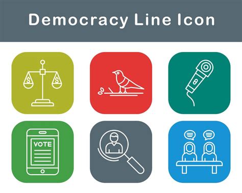 Democracy Vector Icon Set 20653559 Vector Art At Vecteezy