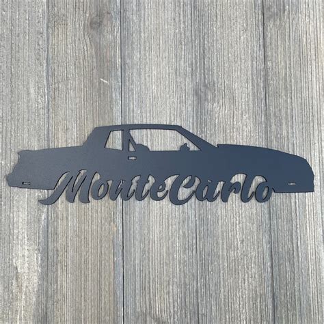 Third Generation Monte Carlo 1978 1980 Metal Sign Cutout