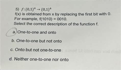 Solved 5 F 01 4 → 01 4 Fx Is Obtained From X By