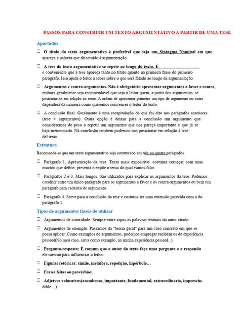 Um Exemplo De Texto Argumentativo Pdf Facebook Rede Social